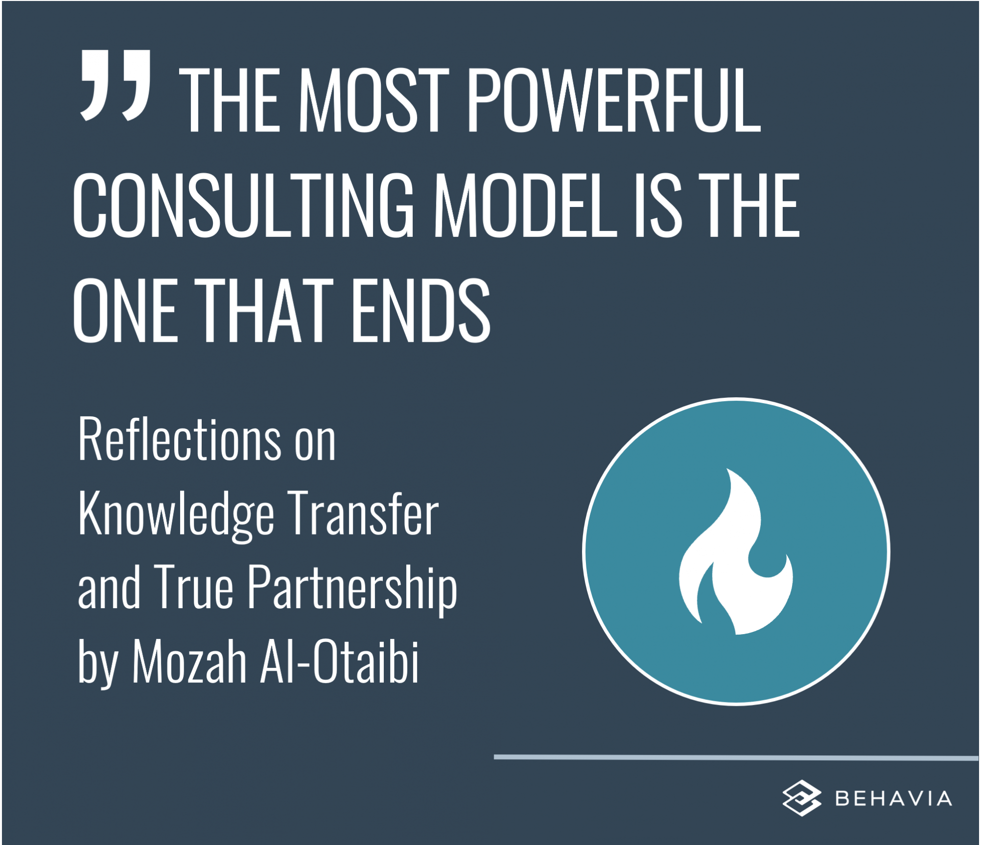 A new consulting model | Behavia